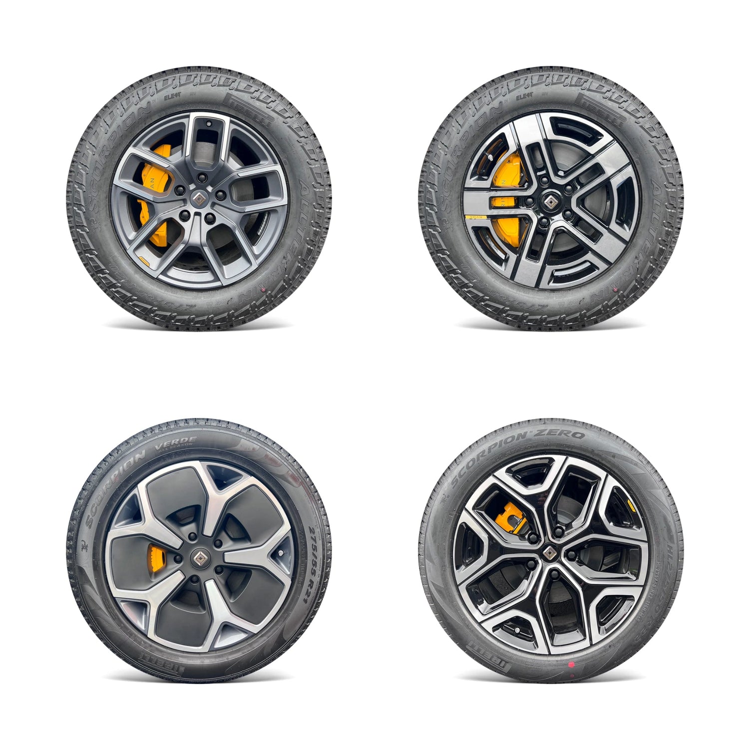Wheels Vinyl Covers for Rivian R1T & Rivian R1S - Spokes Color Wrap Ch