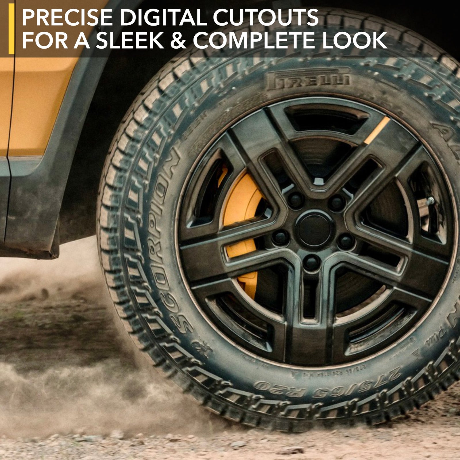 Wheels Vinyl Covers for Rivian R1T & Rivian R1S - Spokes Color Wrap Ch