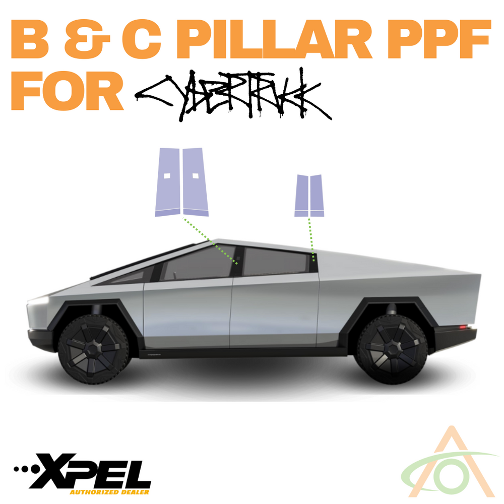 B & C Pillar PPF Protection for Tesla Cybertruck | AO