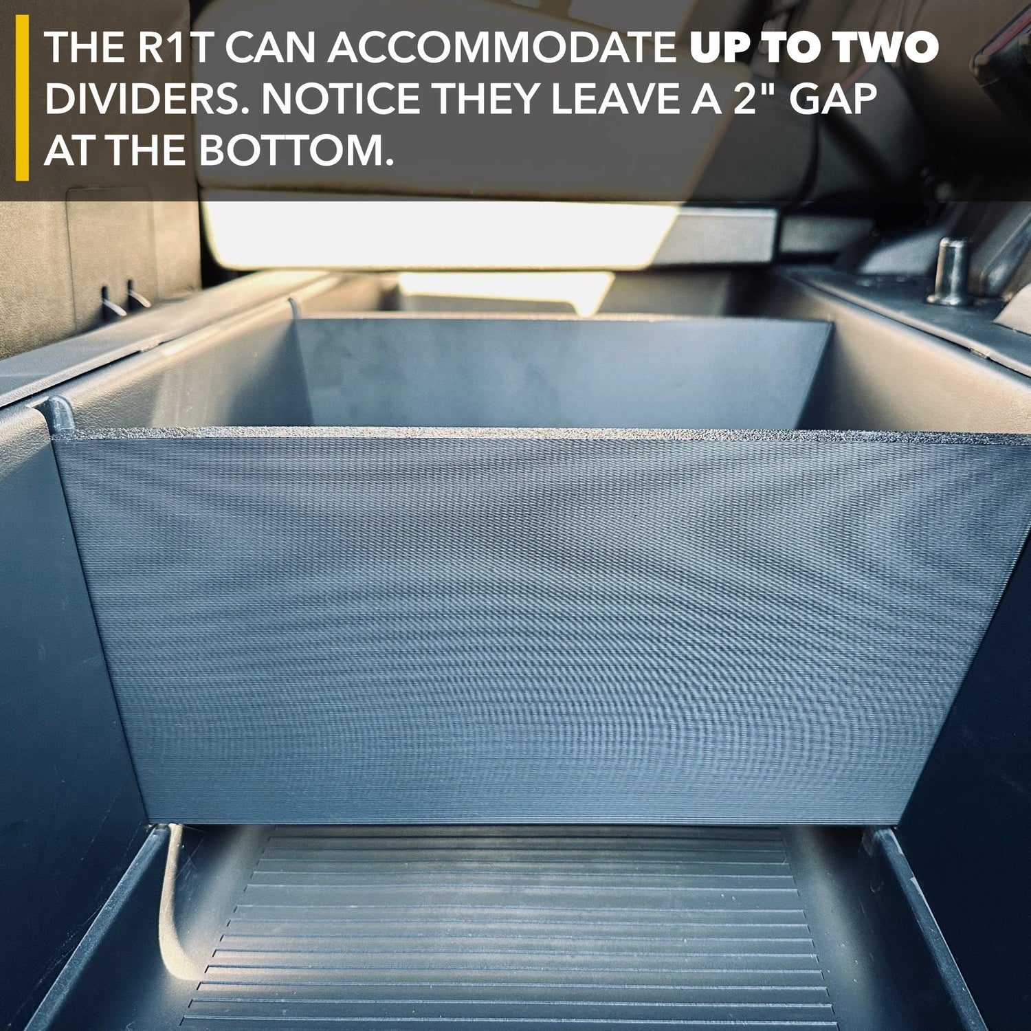 Rear Seats Under-Storage Divider for Rivian R1T