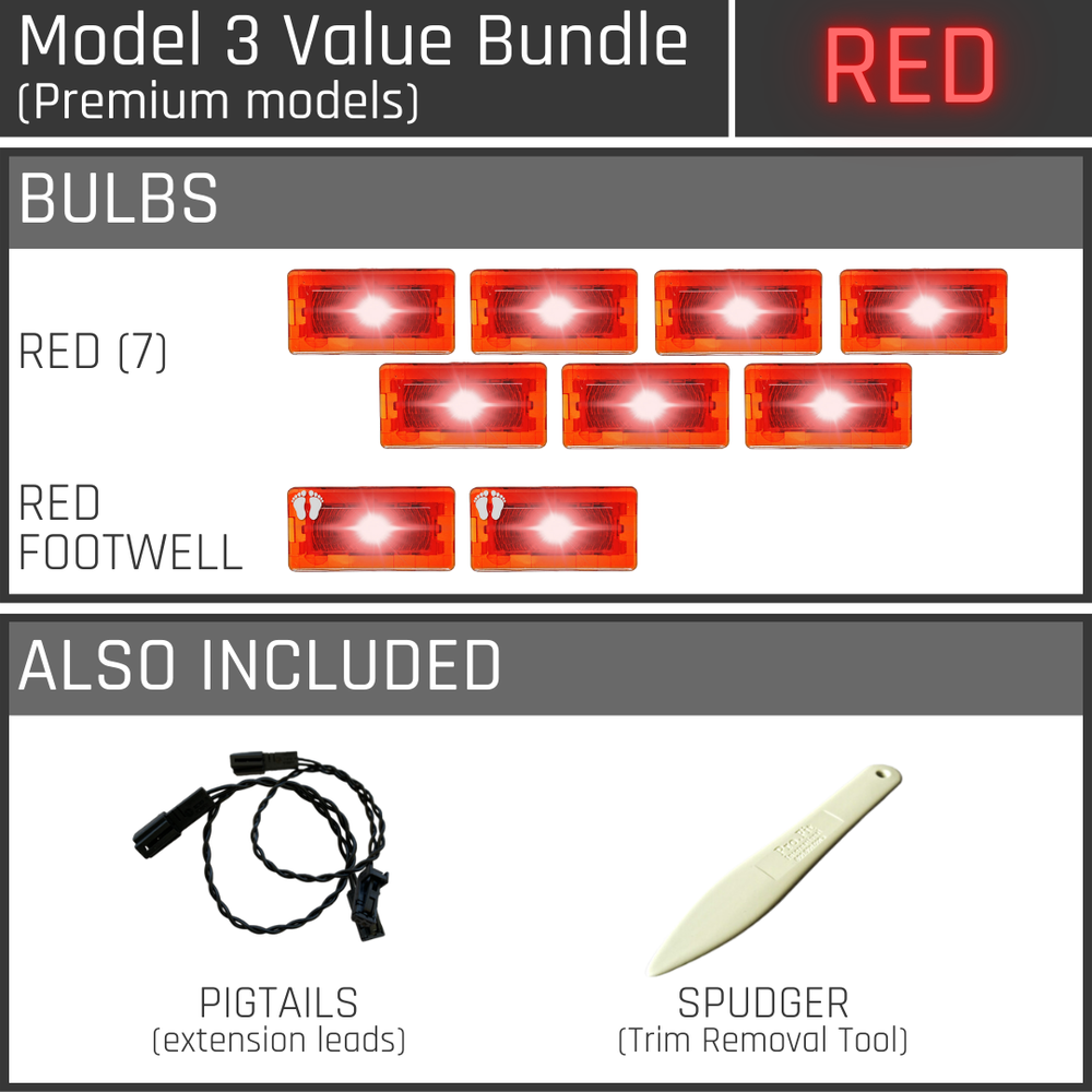 Kits d'éclairage ultra-lumineux pour la Tesla Model 3