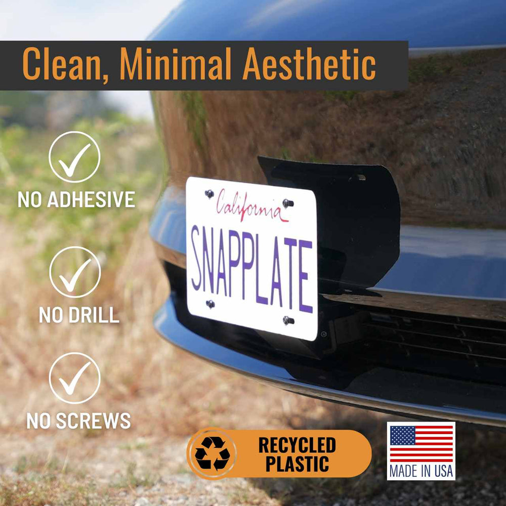 SnapPlate Front License Plate Holder for Tesla Model 3