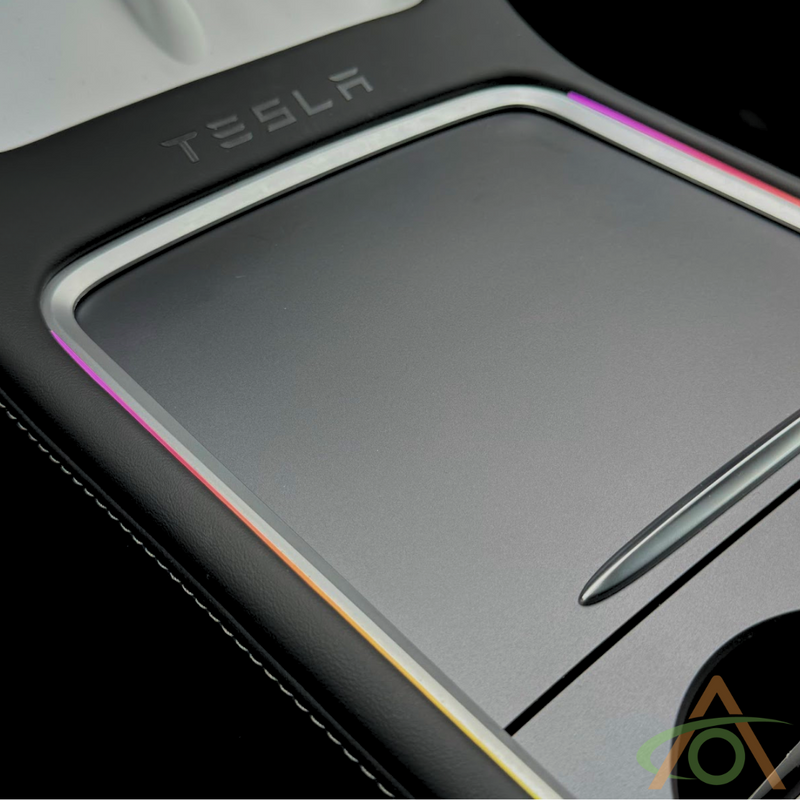 Full Color Animated Center Console LED Ambient Light Strips for Tesla