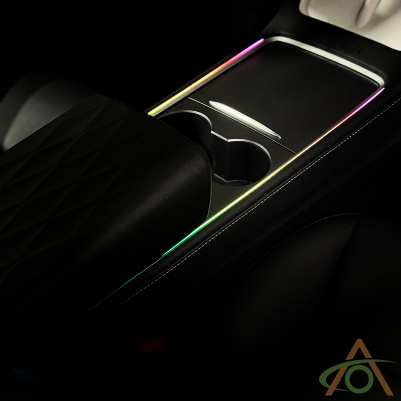 Full Color Animated Center Console LED Light Strips for Tesla Model 3/