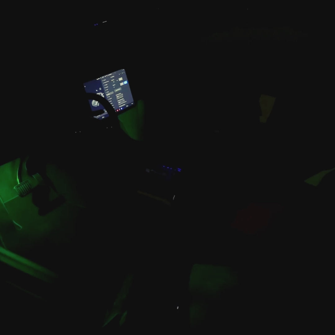 Multi Color Front And Rear Footwell Lights For Model 3 And Y