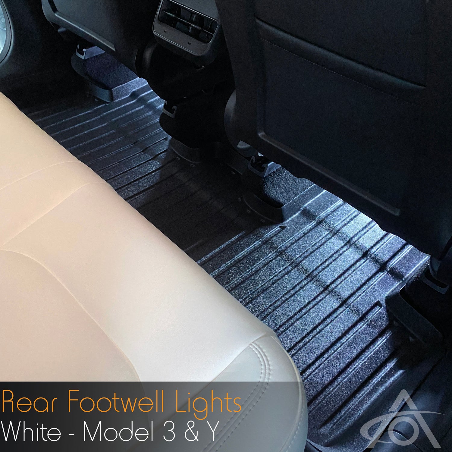 Premium Rear Footwell Lights for Tesla Model 3/Y